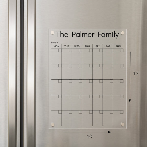 Minimalistic Monthly Calendar for Fridge | Calen Love® - Calen Love