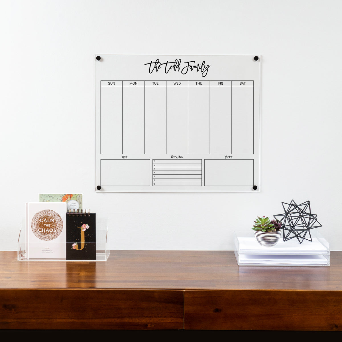 Acrylic Weekly Family Calendar - Calen Love® - Calen Love